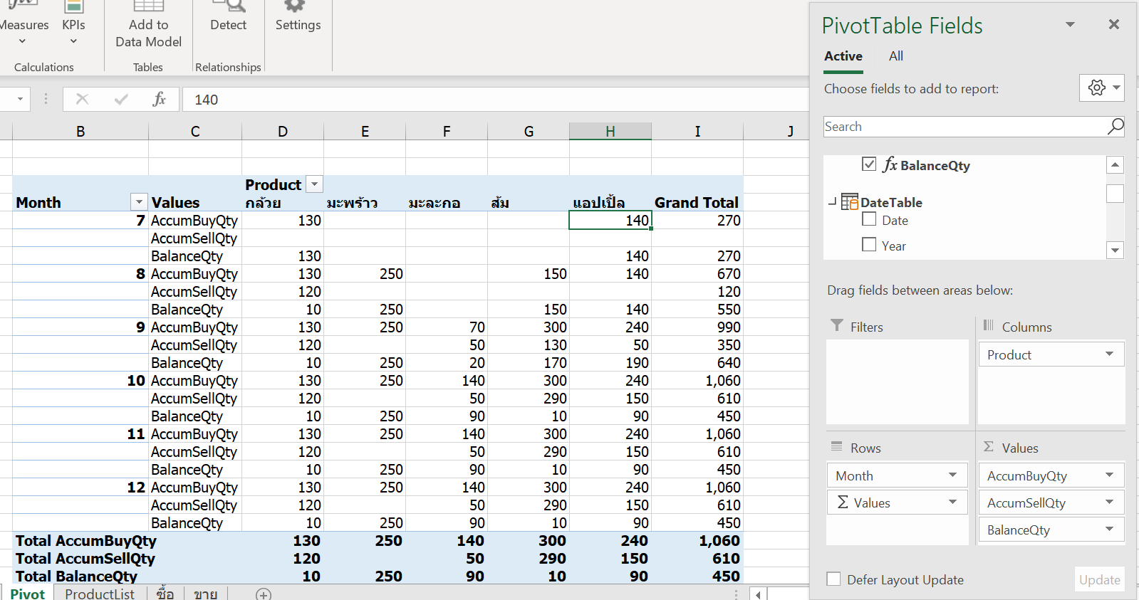 Inventory Management ทำรายงานสินค้าคงคลังด้วย DAX และ Data Model ใน ...