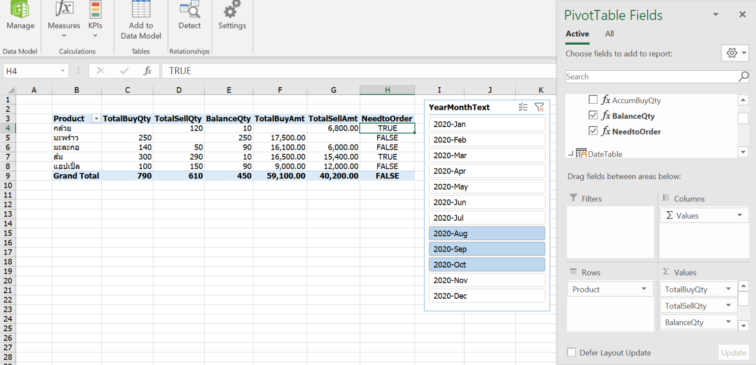 Inventory Management ทำรายงานสินค้าคงคลังด้วย DAX และ Data Model ใน ...
