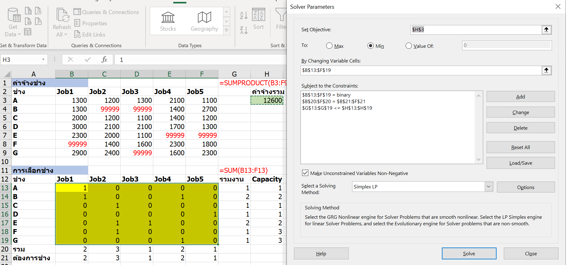 สอนใช้ Excel Solver เพื่อช่วย Optimize และตัดสินใจเชิงธุรกิจ - Thep Excel