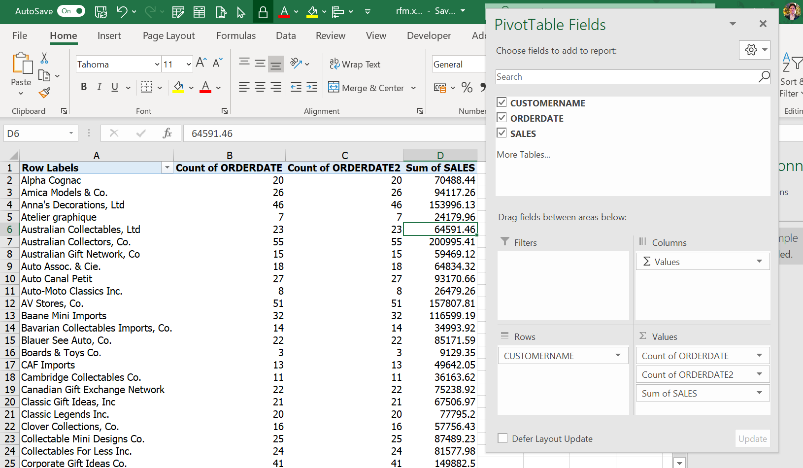 แบ่ง Segment ลูกค้าด้วย RFM Analysis : ตอนที่ 1 ทำด้วย Excel - Thep Excel