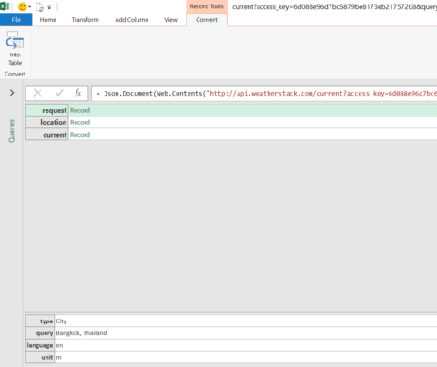 วิธีใช้ Power Query ดึงข้อมูลจาก Web API : ตอนที่ 1 - Thep Excel
