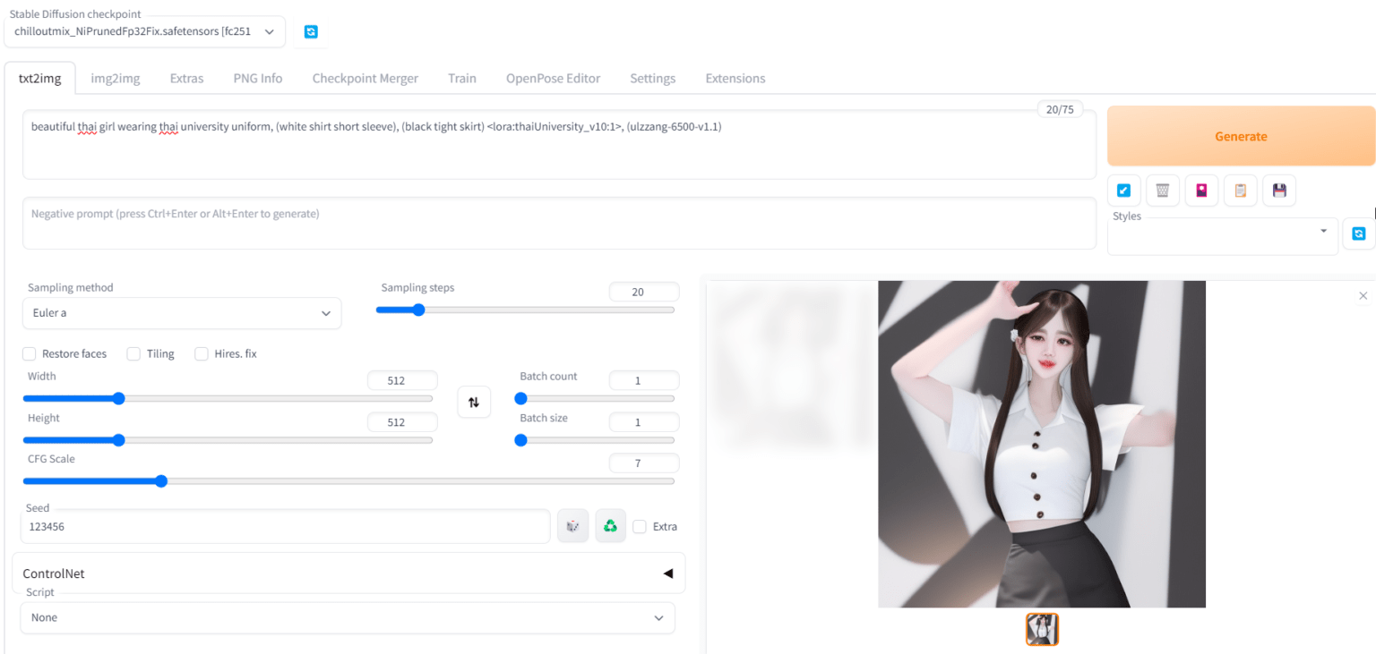วิธีเรียกใช้งาน Model เจ๋งๆ ใน Stable Diffusion [ตอนที่2] - Thep Excel