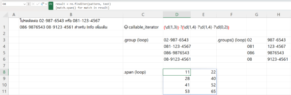สอนใช้ Python ใน Excel ตอนที่ 3 Regular Expression Regex Thep Excel