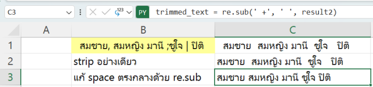 สอนใช้ Python ใน Excel ตอนที่ 3 Regular Expression Regex Thep Excel