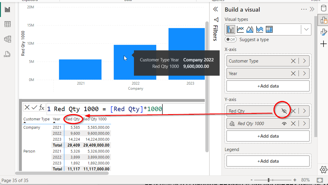 สอนใช้ Visual Calculations ใน Power BI เขียนสูตรใน Visual โดยตรง - Thep ...